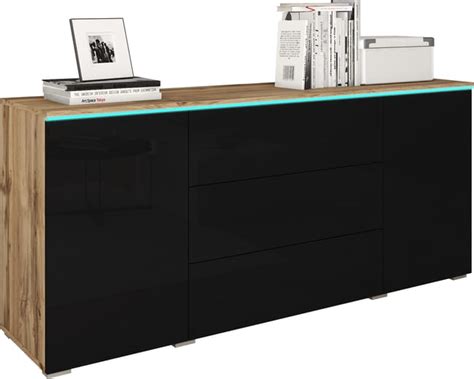 minio go for it commode veve 150 cm couleur wotan chêne façades