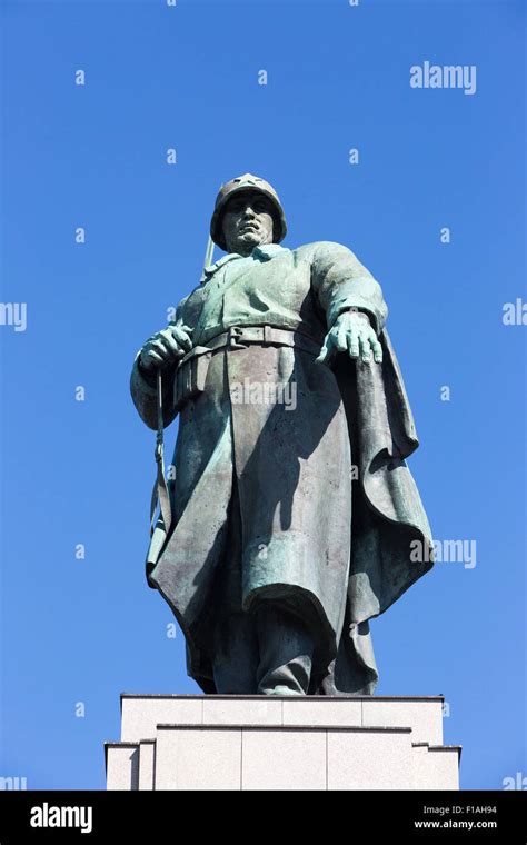 Berlin Germany The Statue Of The Red Army At The Soviet War Memorial