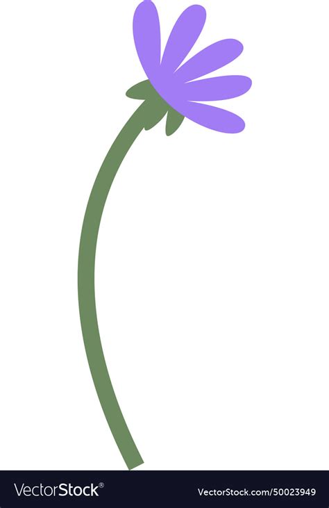 Flower On Stem Royalty Free Vector Image Vectorstock