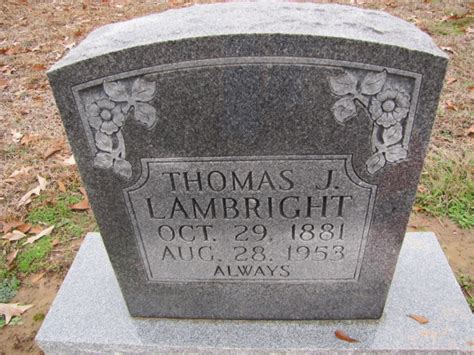 Thomas James Lambright 1881 1953 Find A Grave Memorial