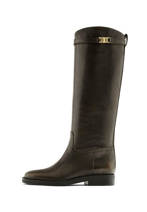 Massimo Dutti Riding Stiefel Dark Browndunkelbraun Zalandoat