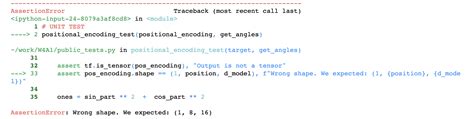 Positional Encoding Wrong Shape Sequence Models DeepLearning AI