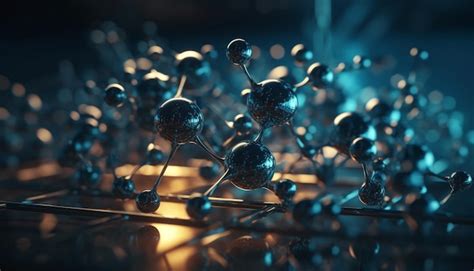 Premium Ai Image Molecular Structure Connects Biology And Chemical
