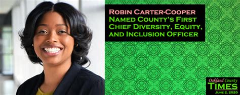 Robin Carter Cooper Named Countys First Chief Diversity Oakland