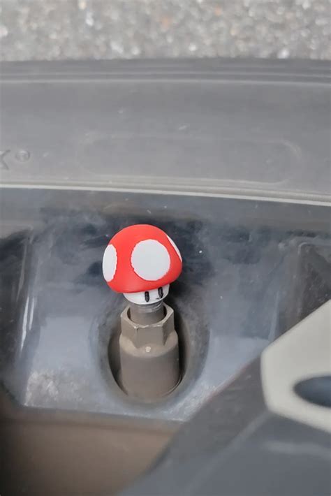 Super Mario Powerup Mushroom Valve Caps Free 3d Print Model Makerworld