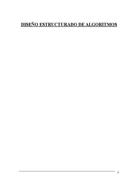 Diseño Estructurado De Algoritmos Pdf Almacenamiento De Datos De