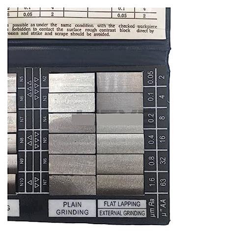 Gauge Block Set Surface Roughness Comparison Sample Block Notebook Sample 30 Blocks 0 05 12