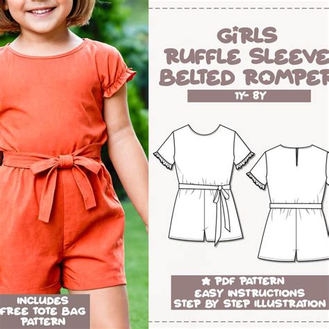 Girls Romper Pattern Etsy