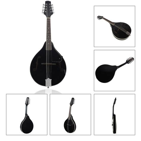 Fashion Brand New Sunburstblack 8 String Mandolin Basswood For Musical