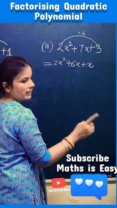 Polynomials Class 9 Factorising Quadratic Polynomia Splitting The