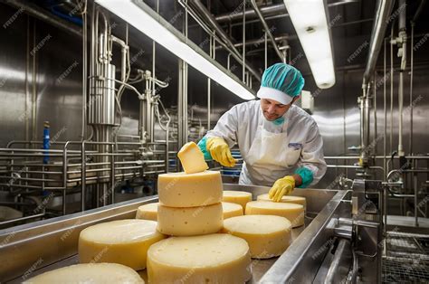 Premium Photo Dairy Factory Cheese Production Process