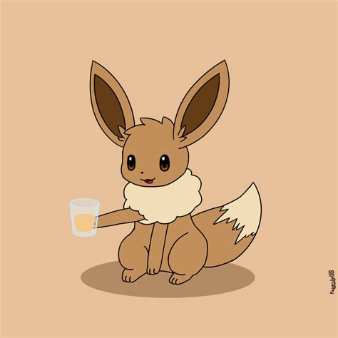 Eevee Holds Juice By Paperclips95 On Deviantart