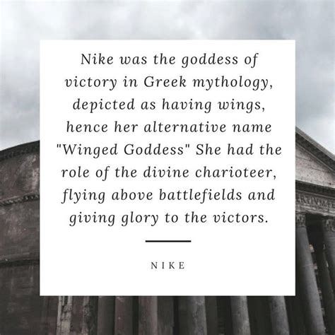 Nike The Goddess Of Victory In Greek Mythology