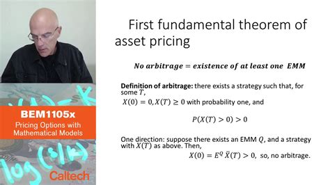 4 6 Fundamental Theorems Of Asset Pricing Part 2 Youtube