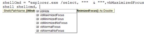 Open Explorer Maximized With Focus And Highlight File From Access Vba