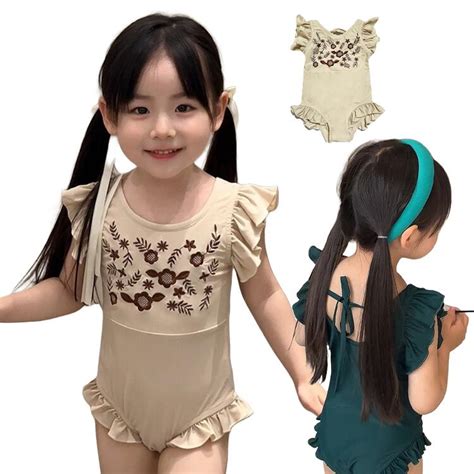 【楽天市場】送料無料 水着 女の子 ベビー水着 キッズ水着 刺繍デザイン フリル 女児 オールインワンタイプ 子供用 こども みずぎ かわいい