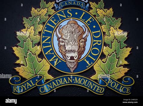 The Rcmp Logo Is Seen Outside Royal Canadian Mounted Police E