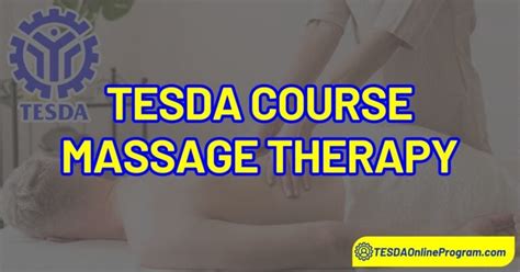 Tesda Massage Therapy Course Tesda Online Program