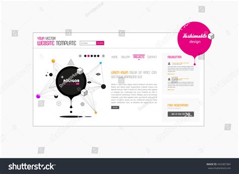 Colorful Abstract User Interface Vector Design Stock Vector Royalty