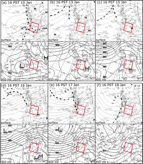 Surface Analyses And Global Forecast System 850 Hpa Analyses From The