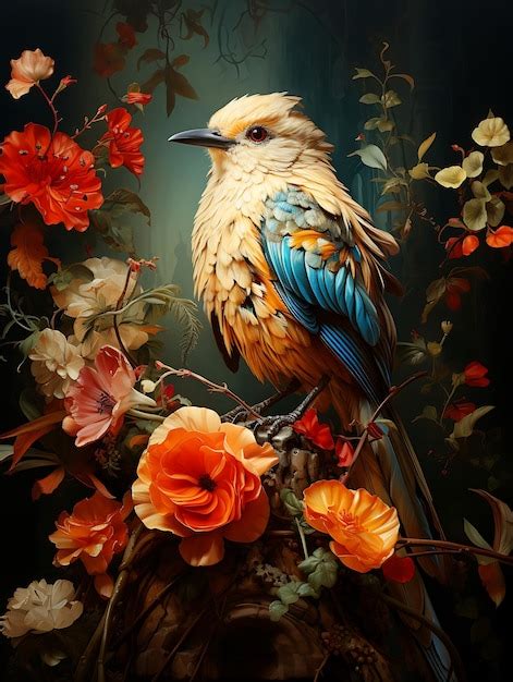 Premium Photo Realistic Pictures Of Birds And Flowers