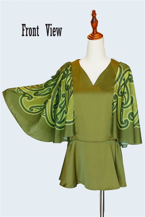 Moana Top Olive Hardout Kiwi Māori Fashion