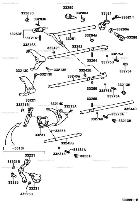 Gear Shift Fork And Lever Shaft Mtm For Toyota Hiace H200 5 Generation