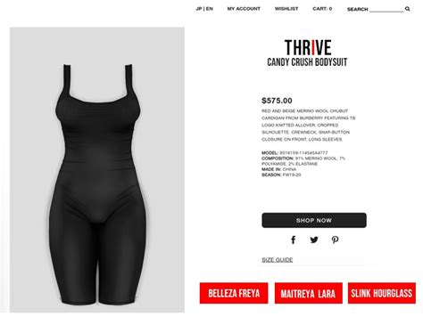 Second Life Marketplace Thrive Candy Crush Bodysuit Black