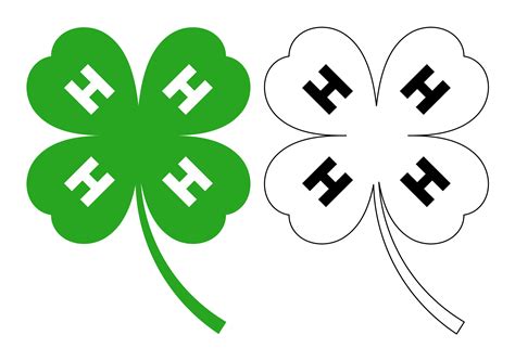 Printable 4 H Clover At Geneliblog Blog