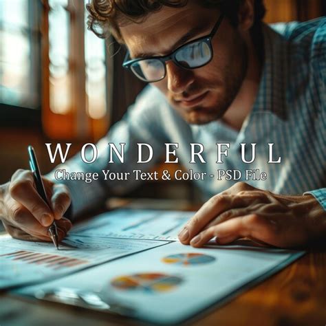 Man Analyzing Financial Data Premium Ai Generated Psd