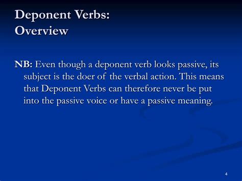 Ppt Deponent Verbs Overview Powerpoint Presentation Free Download