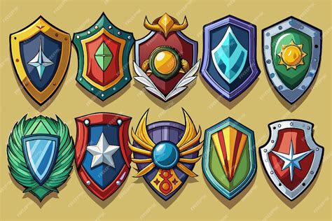 Shield Symbols Or Badges Set Premium Ai Generated Vector