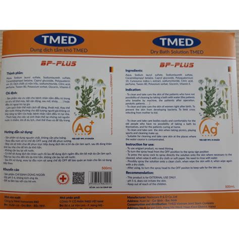 Dung Dịch Tắm Gội Khô Tmed 500ml Không Cần Nước Gia Bảo Minh