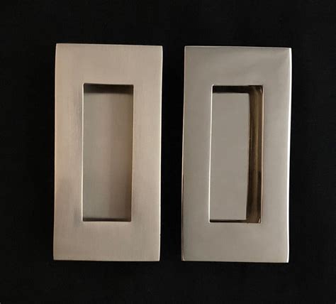 Solid Brass Rectangular Flush Pull Etsy