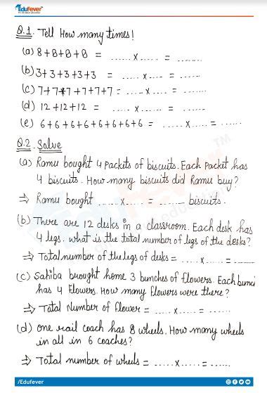 Cbse Class 3 Math How Many Time Worksheet With Solutions