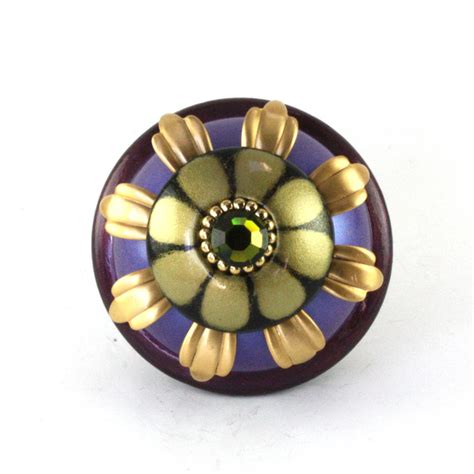 Xl Iris Knob Periwinkle Purple 2 5 In Susan Goldstick