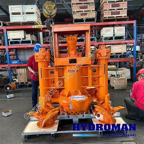 Hydroman Hydraulic Sediment Pump Dredging Sand Slurry With Excavator