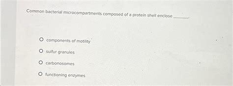 Solved Common Bacterial Microcompartments Composed Of A