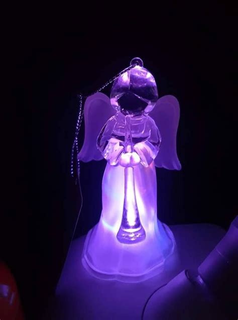 Purple Glowing Angel Figurine