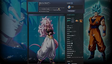 Dragonball Fighterz C 21 Steam Profile Design By Sonnyblack50