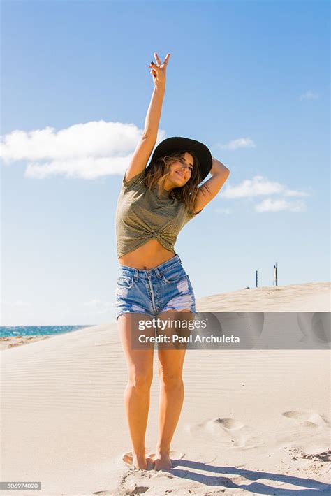 Actress Mayra Leal Poses For A Photos On The Beach In Malibu On News