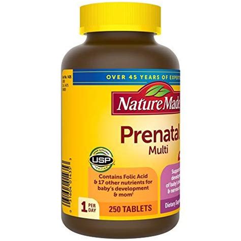 Nature Made Prenatal Multi 250 Tablets Folic Acid 17 Prenatal