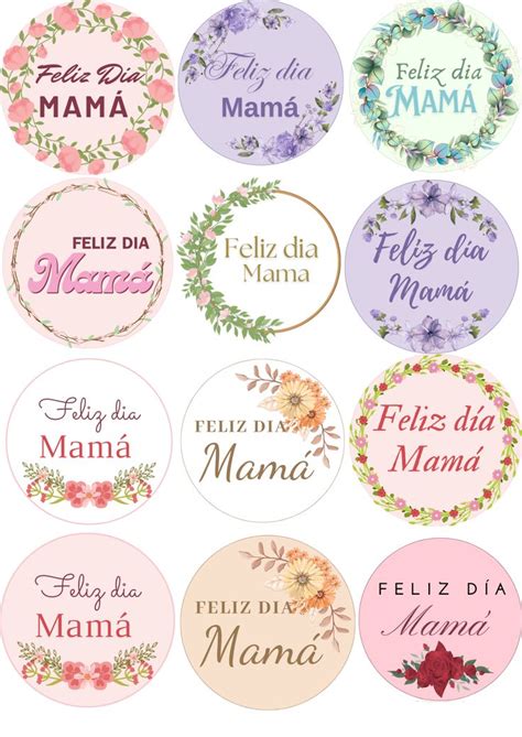 Etiquetas Dia De La Madre Imprimibles Del Día De Las Madres Feliz