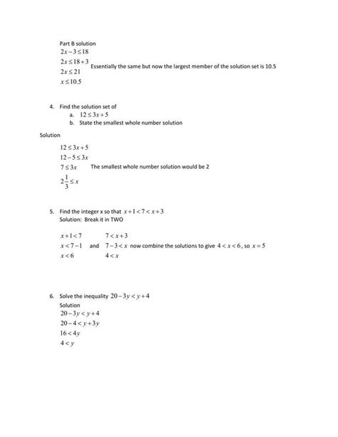 Inequations And Inequalities CSEC Math Tutor