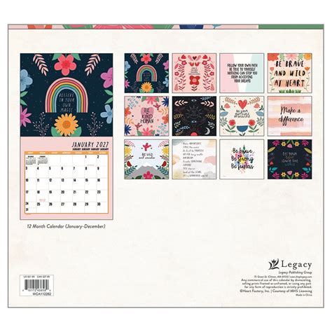 2027 Live Laugh Love Deluxe Wall Calendar By Cindy Carey