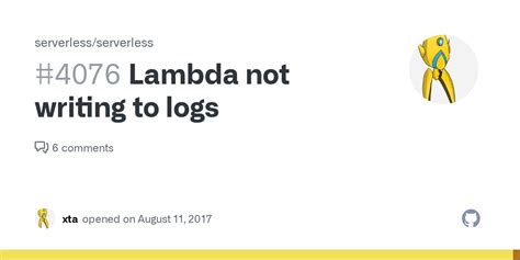 Lambda Not Writing To Logs Issue Serverless Serverless GitHub