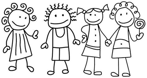 Stick Figure Families Coloring Pages