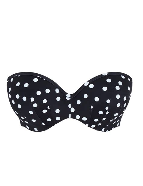 Polka Dot Bandeau Bikini Top D H Panache Mands
