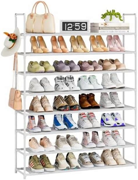 Large Capacity 7 Tier Shoe Rack Black 333in Wide X 112in Deep X 48