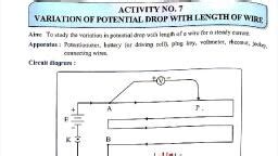 Activity Variation Of Potential Drop Pdf Physics Notes Teachmint